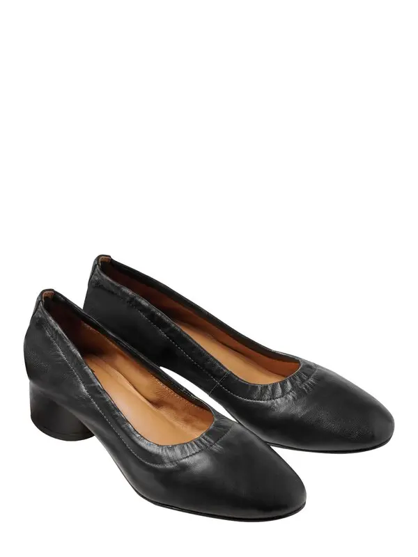 Beek Lina Leather Ballet Heel - Black