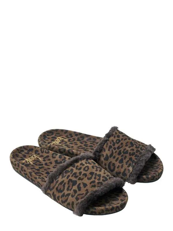Beek Gallito Shearling Suede Slide Sandal - Multi