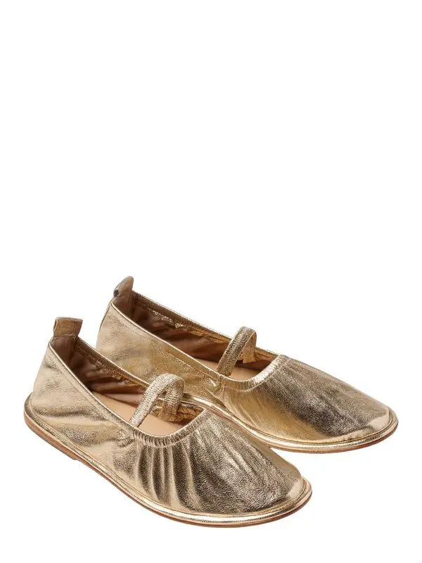 Beek Petey Leather Ballet Flat - Metallic