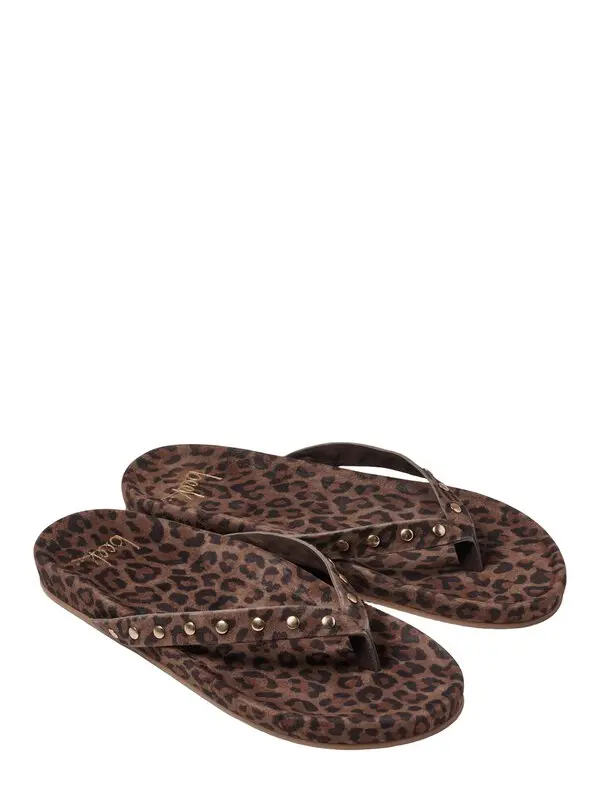 Beek Tringa Leather Thong Sandal - Multi