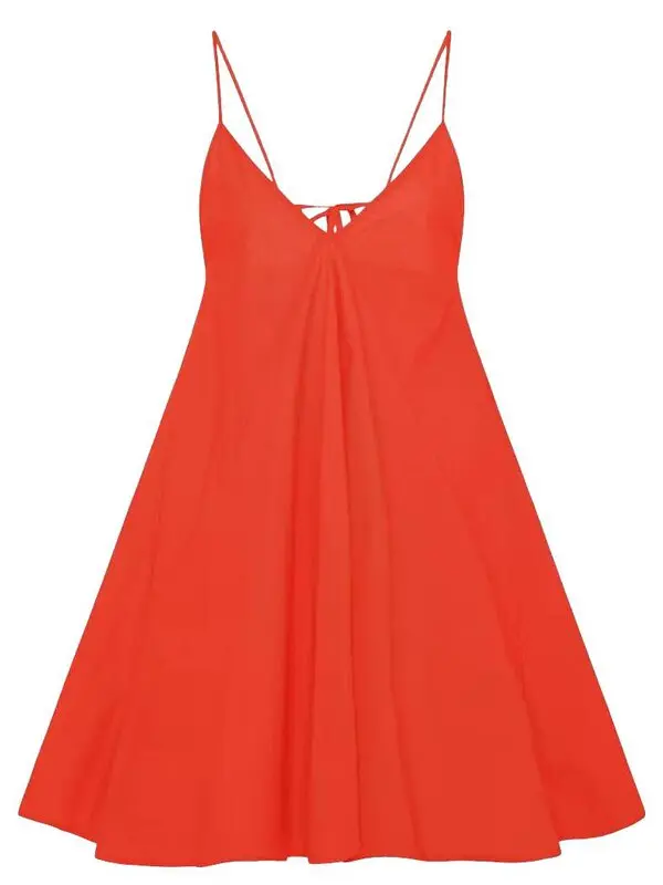 Another Tomorrow Sun Spaghetti-strap A-line Mini Dress - Red