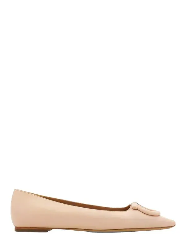 FERRAGAMO Tonal Maxi Gancini Ballet Flat - Neutrals