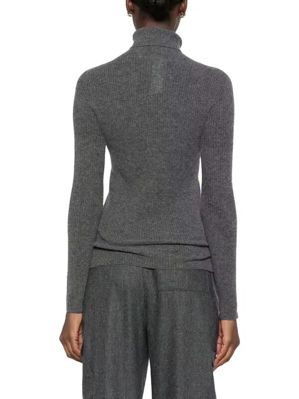 Fabiana Filippi Ribbed-knit Roll-neck Sweater - Grey