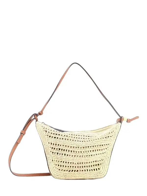 Loewe Hammock Hobo Raffia Mini Shoulder Bag - Neutrals