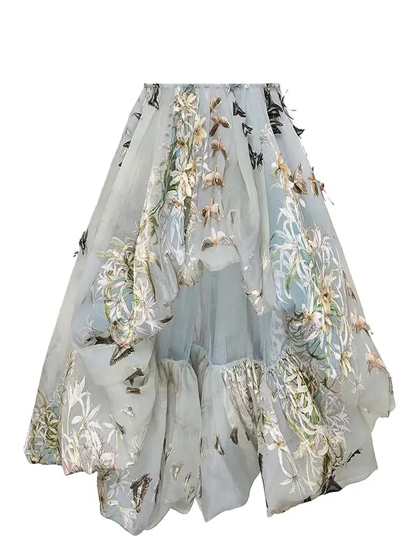 Zimmermann Becoming Butterfly Silk-blend Maxi Skirt - Multi