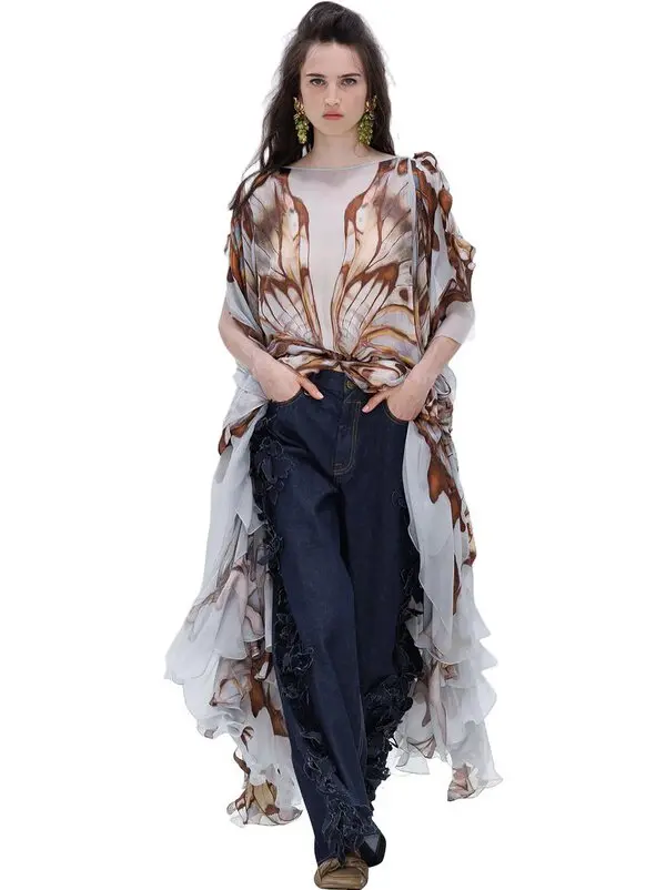 Zimmermann Motion Burnout Silk-blend Top - Multi