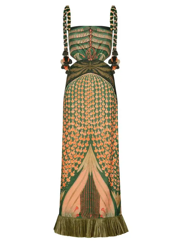 Johanna Ortiz Cartagening Linen Midi Dress - Multi