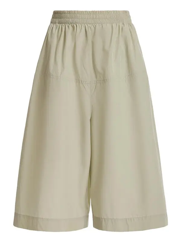 Victoria Beckham Taffeta Bermuda Shorts - Light Grey