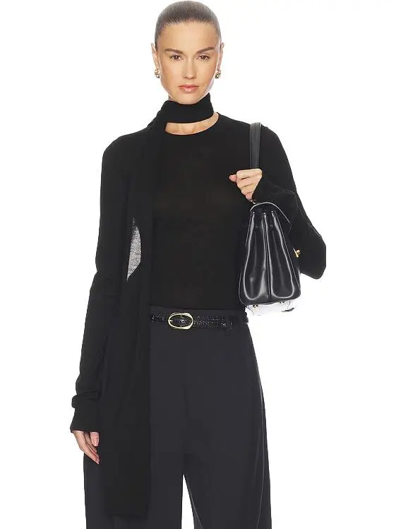 SRG Frieda Merino Long Sleeve With Scarf - Black