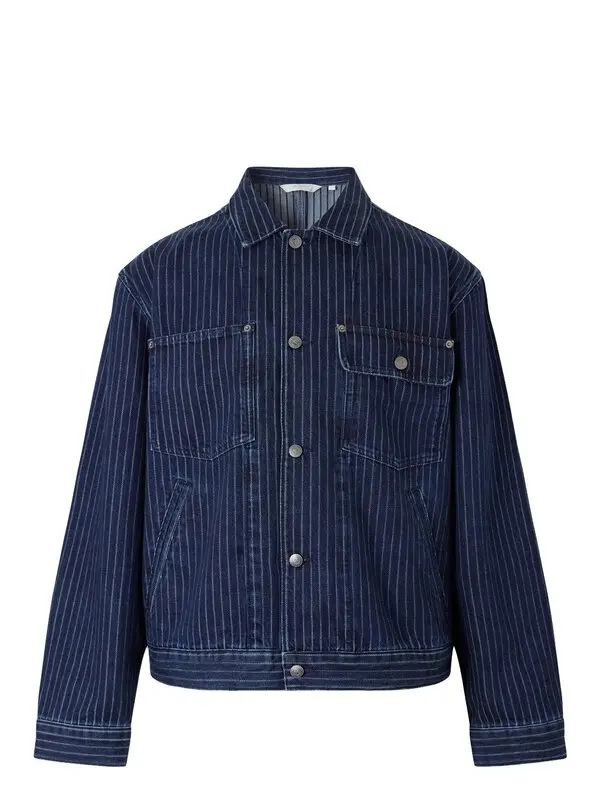 Aimé Leon Dore Striped Denim Jacket - Blue