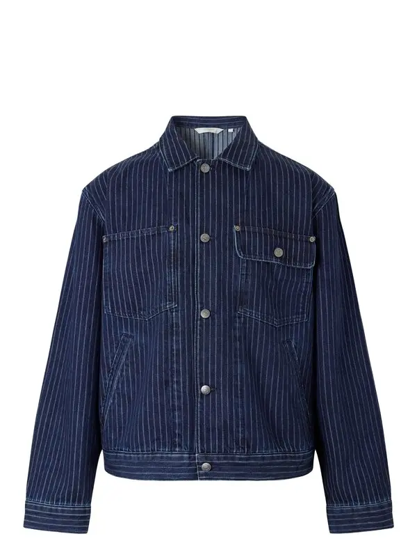 Aimé Leon Dore Striped Denim Jacket - Indigo