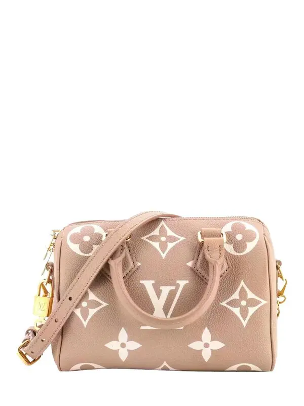 LOUIS VUITTON Speedy Bandouliere Bag Bicolor Monogram Empreinte Giant 20 Crossbody Bag - Neutrals