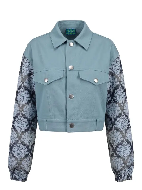 KING NAKED Realm Of Dreams Cropped Jacket Light - Blue