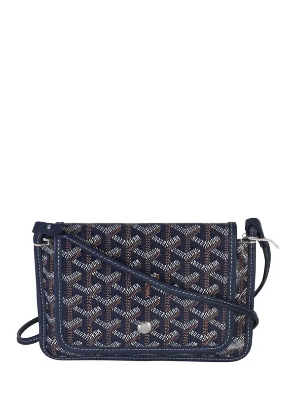 Goyard Navy Goyardine Canvas Plumet Wallet - Blue