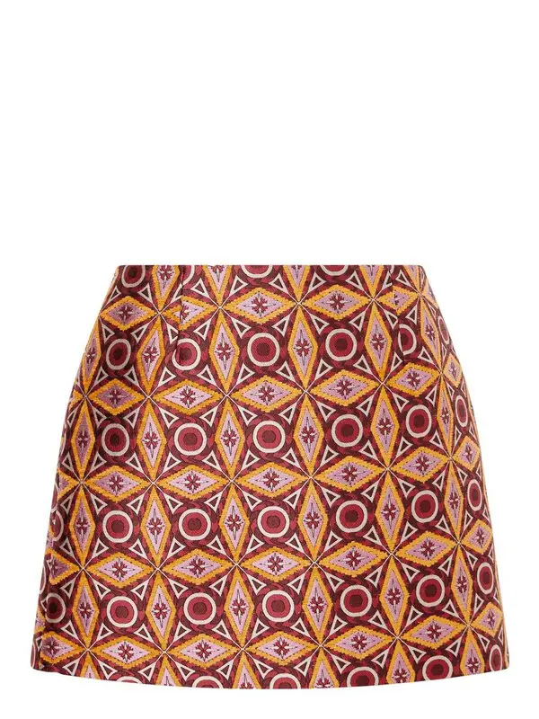 La DoubleJ Mini Baia Jacquard-twill Mini Skirt - Multi