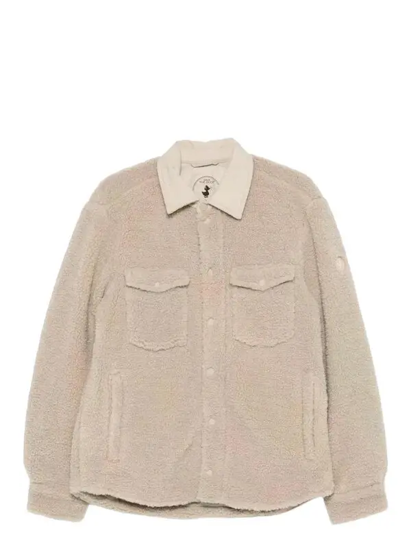 SAVE THE DUCK Fleece-texture Corduroy-collar Jacket - Neutrals