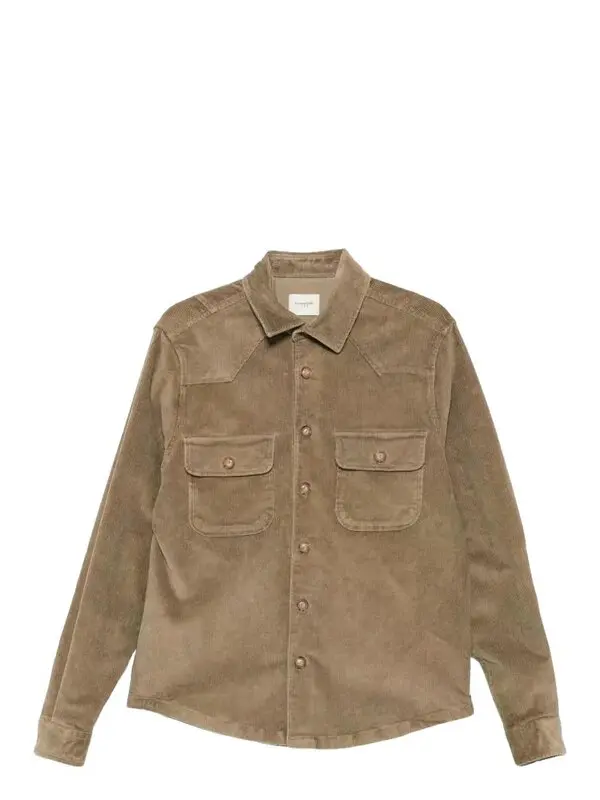 TINTORIA MATTEI 954 Corduroy Western Shirt - Neutrals