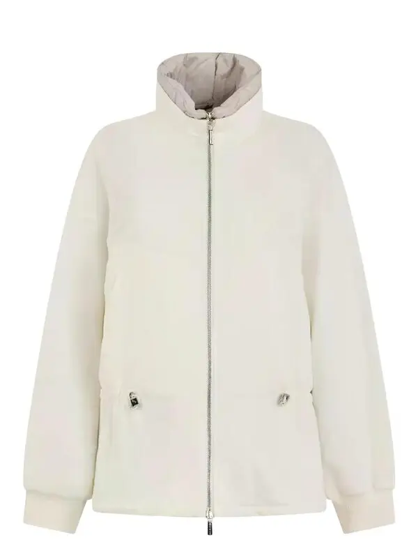 MOORER High-neck Bomber Jacket - Neutrals