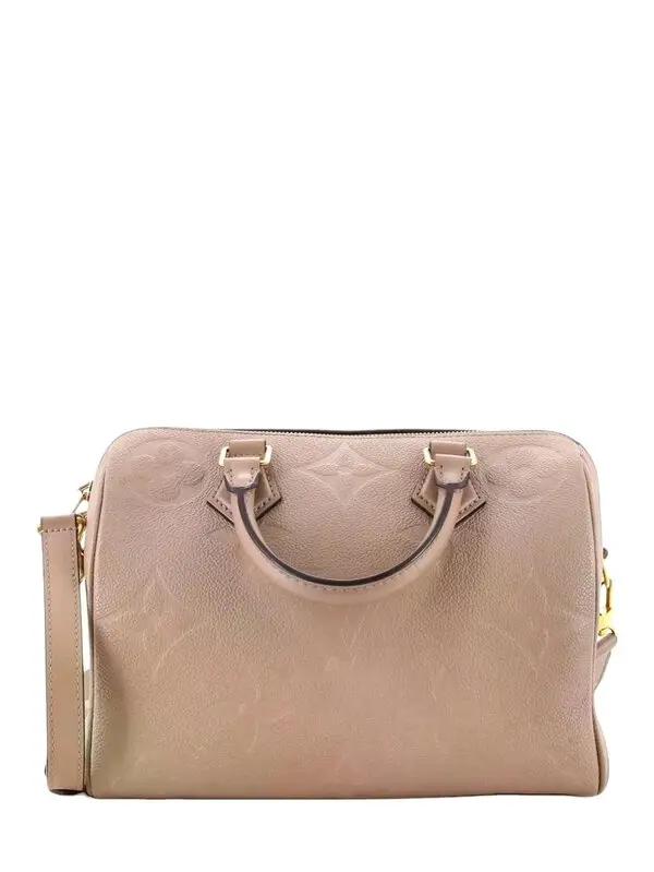 LOUIS VUITTON Speedy Bandouliere Bag Monogram Empreinte Giant 25 Satchel - Neutrals
