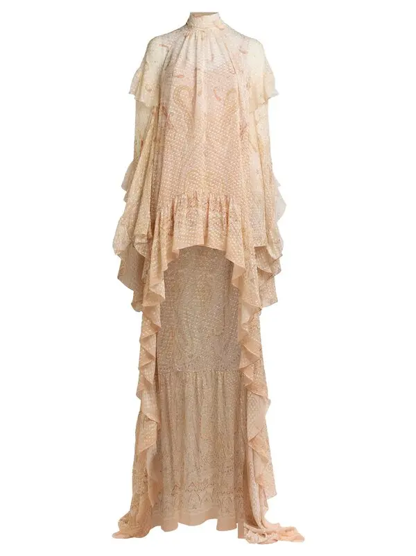 Etro Ruffled Silk-blend Mini Dress - Multi