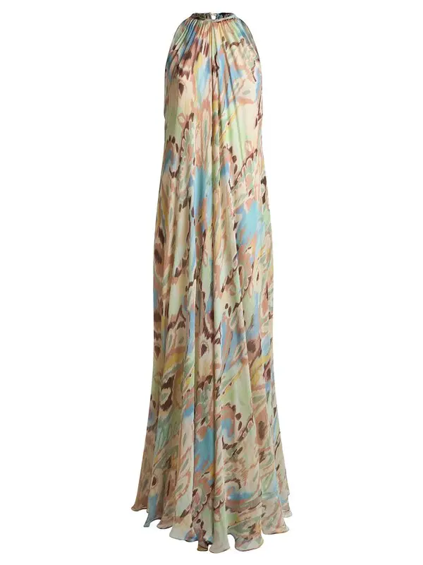 Etro Gathered Silk-blend Maxi Dress - Multi