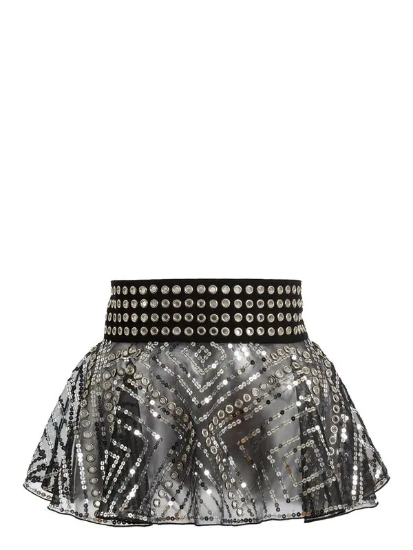 LANVIN Embroidered Silk Basque - Metallic