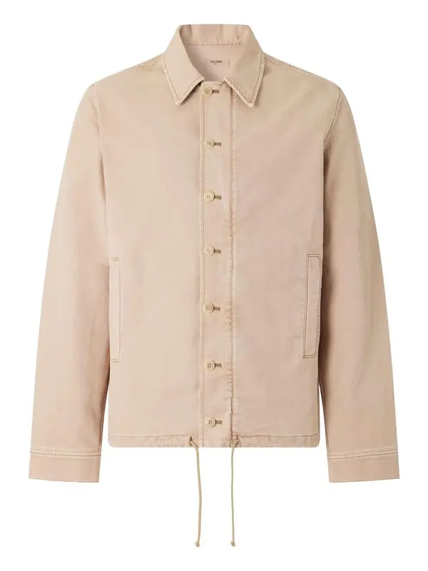 Celine Cotton-canvas Jacket - Beige