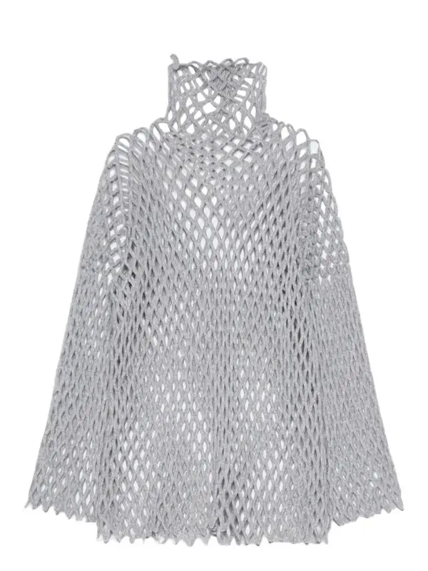 Sportmax Fiesta Open-knit Knitted Sweater - Gray