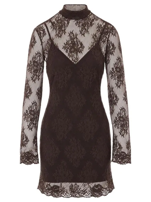 ANIYE BY Choco Vivi Lace Mini Dress - Black