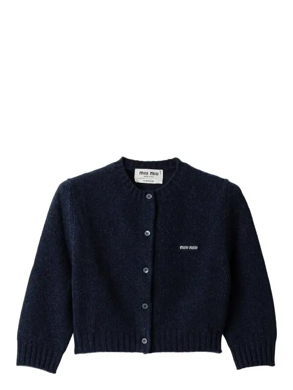 Miu Miu Wool And Cashmere Cardigan - Blue