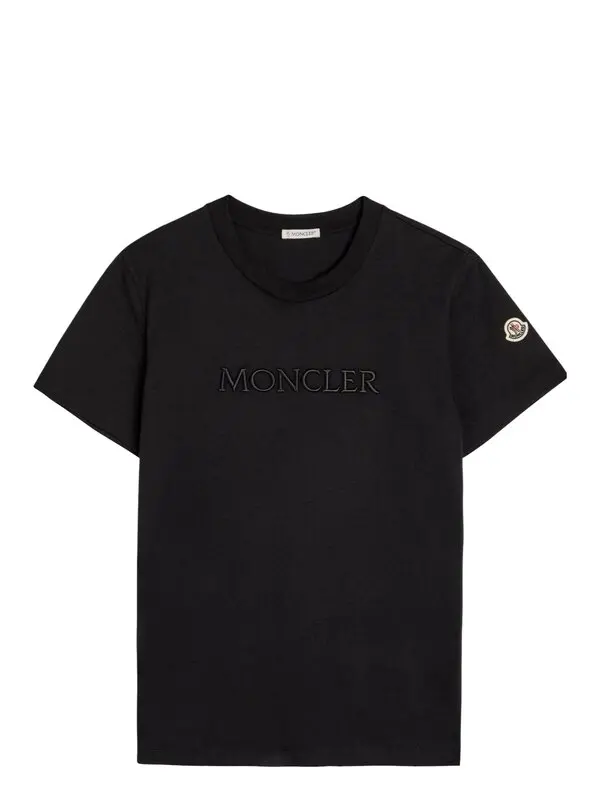 Moncler Medium Weight Short Sleeve T-shirt - Black