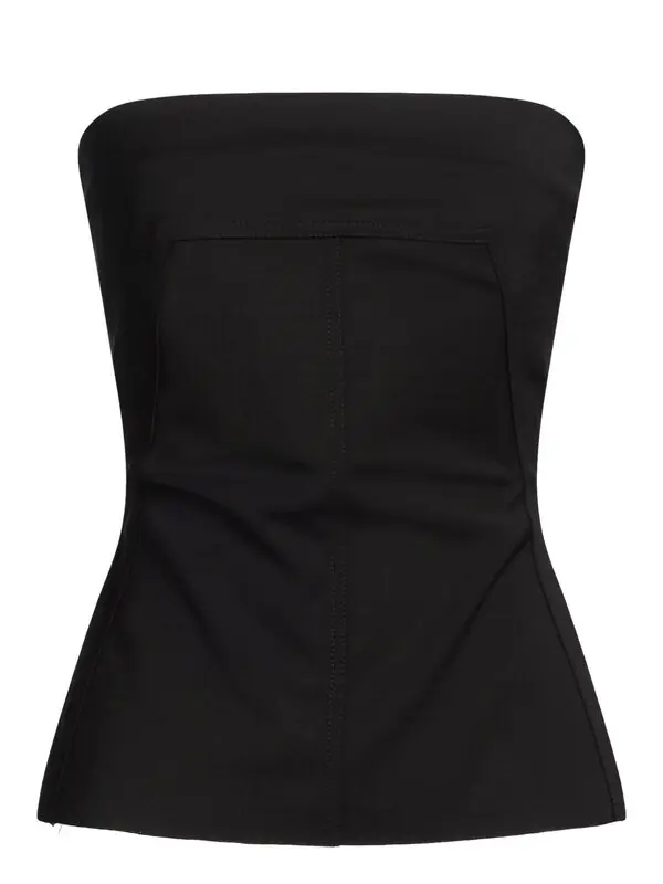 Rick Owens Colorful Denim Tube Top - Black