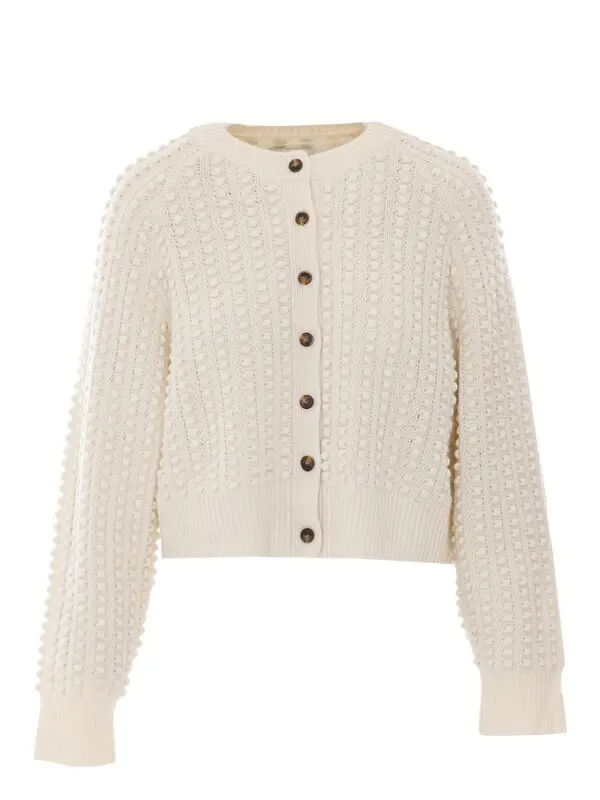 Loulou De Saison Edie Knitted Cardigan - White
