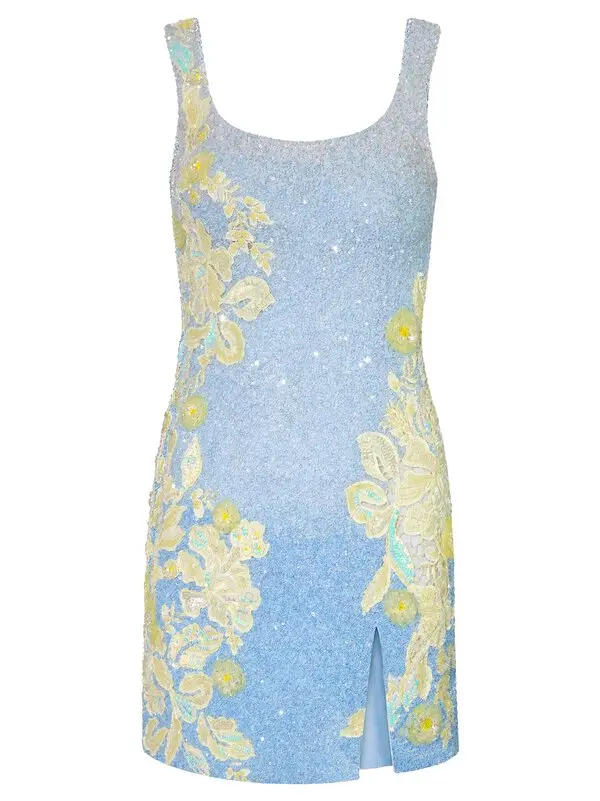 LA FUORI Mist Wisteria Mini Dress - Multi