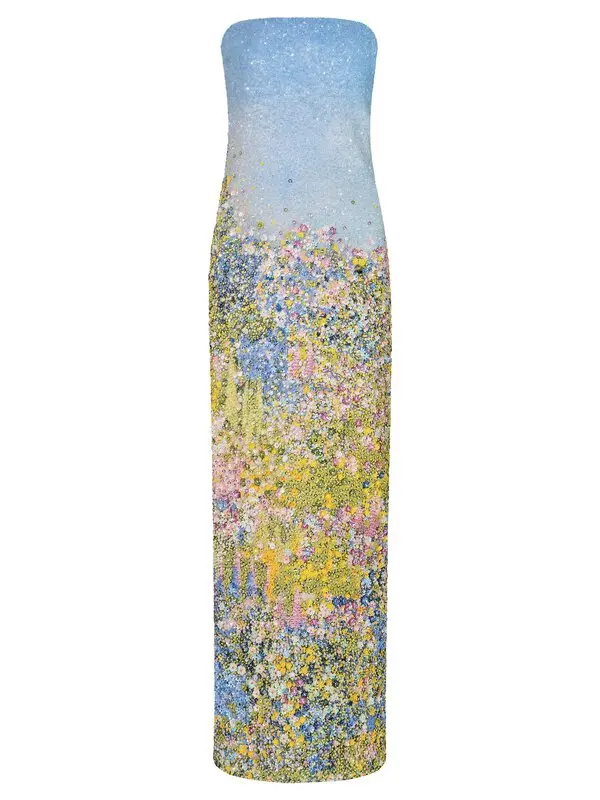 LA FUORI Summer Meadow Column Dress - Multi
