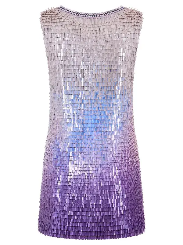 LA FUORI Iridescent Aura Mini Dress - Multi