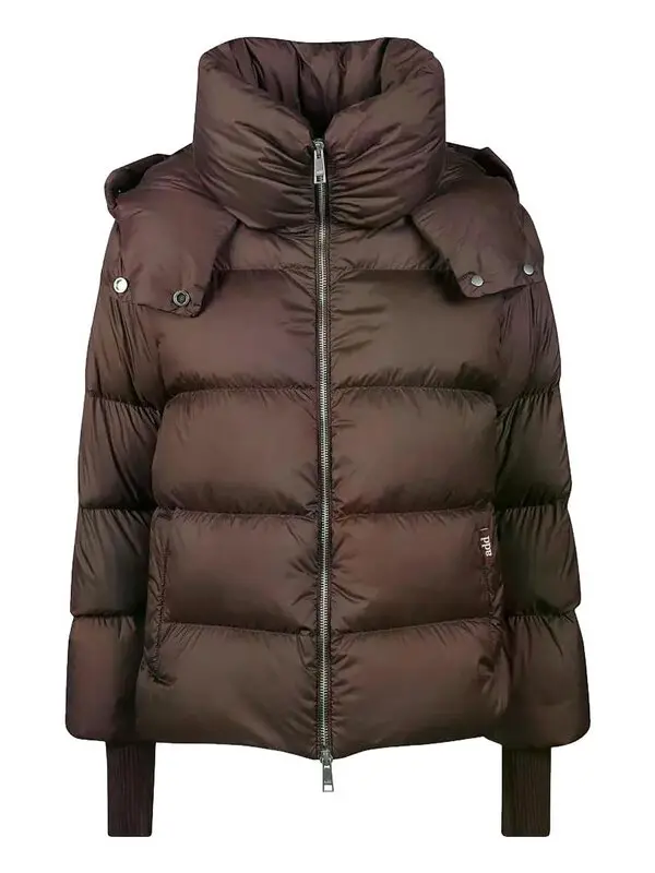 Add Hooded Ped Coat - Brown