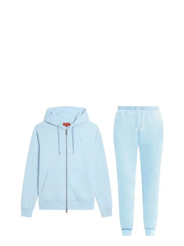 MAISON TANGERINE Women’s Cotton Set Zipper Hoodie & Joggers - Blue