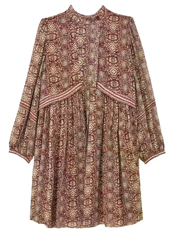 Ba&sh Dune Paisley-print Shift Mini Dress - Red