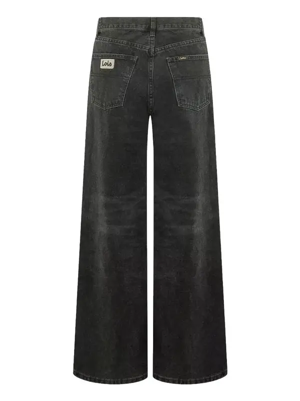LOIS Skater Loose Wide-leg Jeans - Black