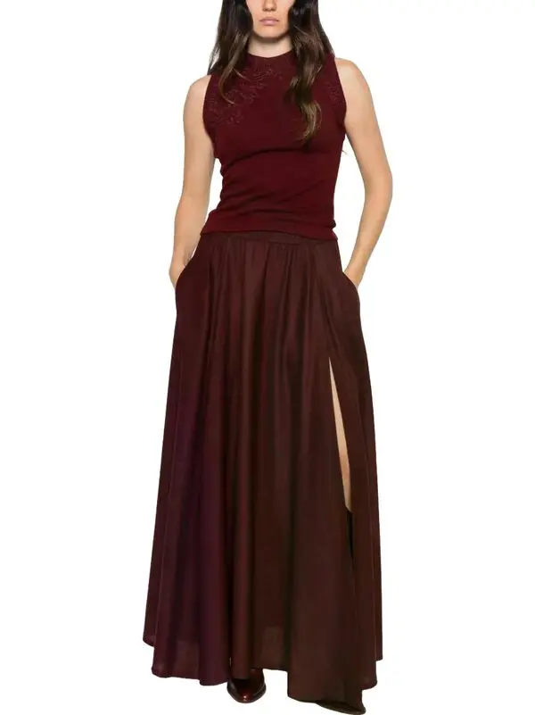 Ermanno Scervino Lace-embellished Sleeveless Top - Red