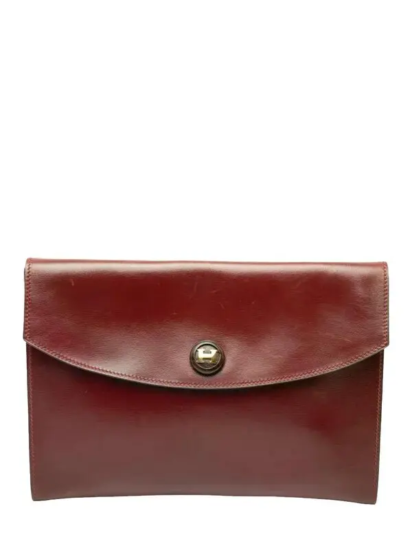 Hermès 1983 Box Calf Pochette Rio Clutch Bag - Red