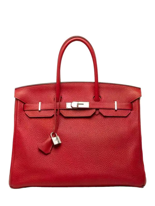 Hermès 2013 Clemence Birkin Retourne 35 Handbag - Red