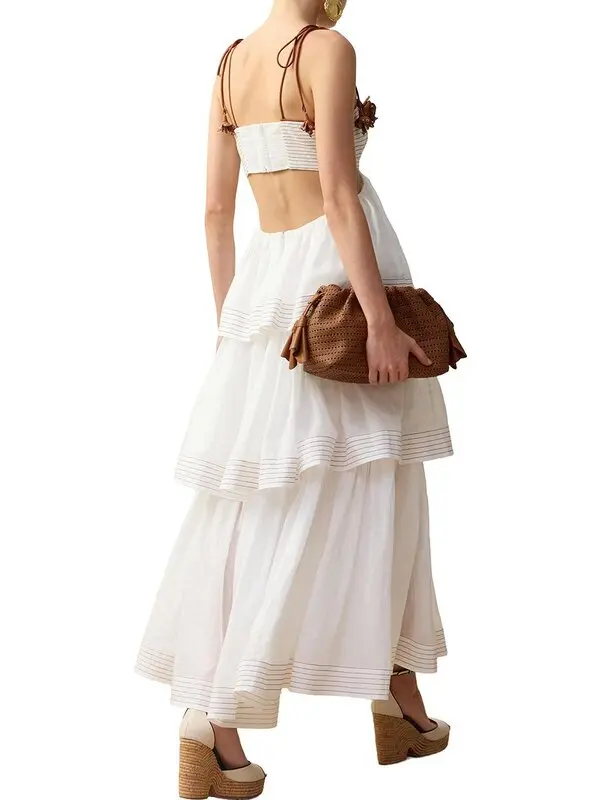 Zimmermann Fairlight Tiered Maxi Dress - Ivory