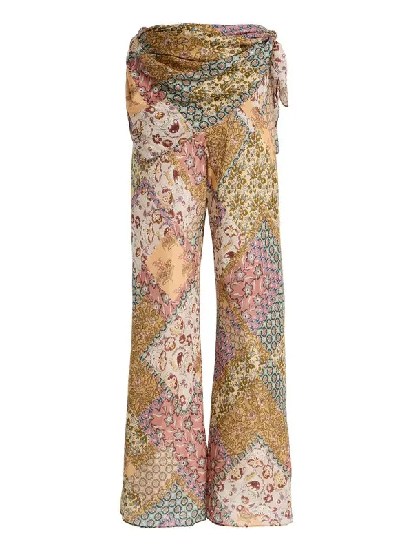 Zimmermann Fairlight Silk Straight-leg Pants - Multi