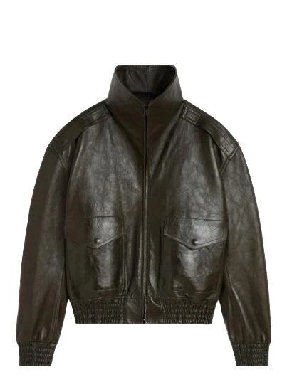 Phoebe Philo Pilot Leather Jacket - Black