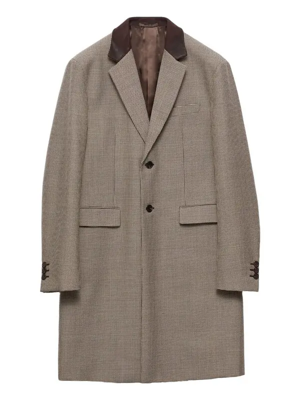 Prada Single-breasted Mohair Wool Coat - Gray