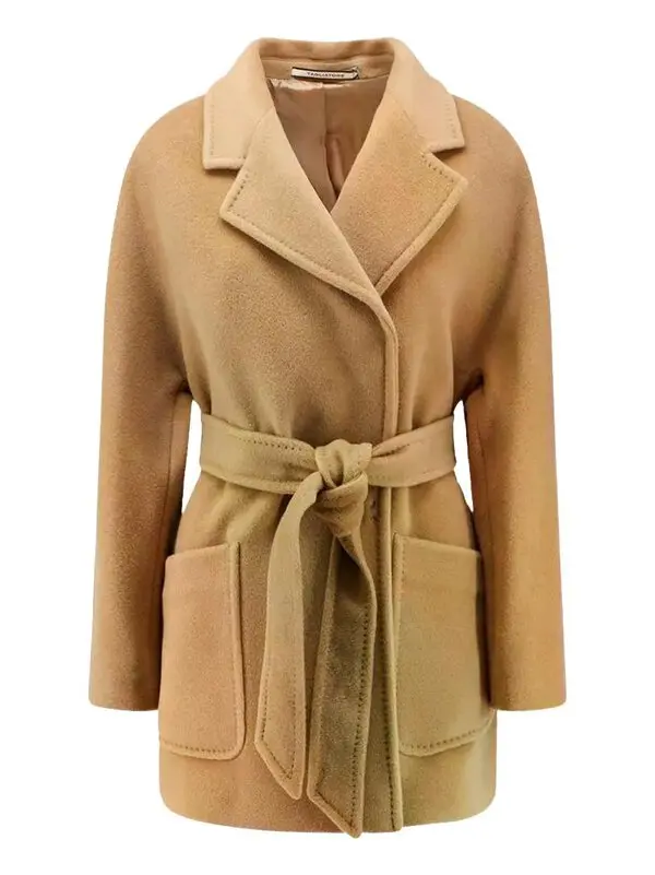 Tagliatore Denise Belted Notch-lapel Coat - Neutrals