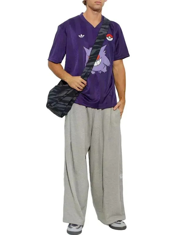 Adidas Adibreak Logo-patch Wide-leg Track Pants - Grey