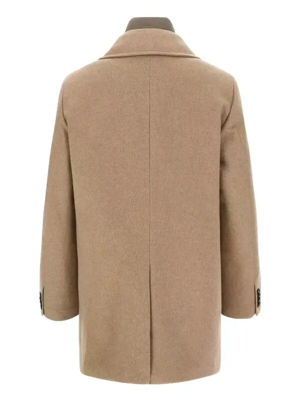 MOORER Monferrato Single-breasted Coat - Neutrals
